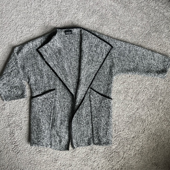 Zara | Sweaters | Zara Knit 34 Sleeve Open Front Cardigan Sweater ...